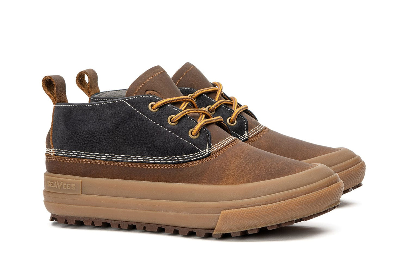 Womens - Carson 3 Eye Boot - Peacoat Navy/Bark – SeaVees